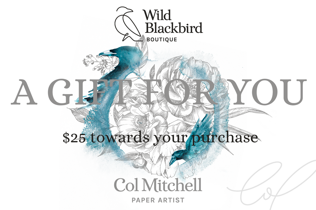 Buy Gift Cards Online | Wild Blackbird Boutique - Col Mitchell Art ...
